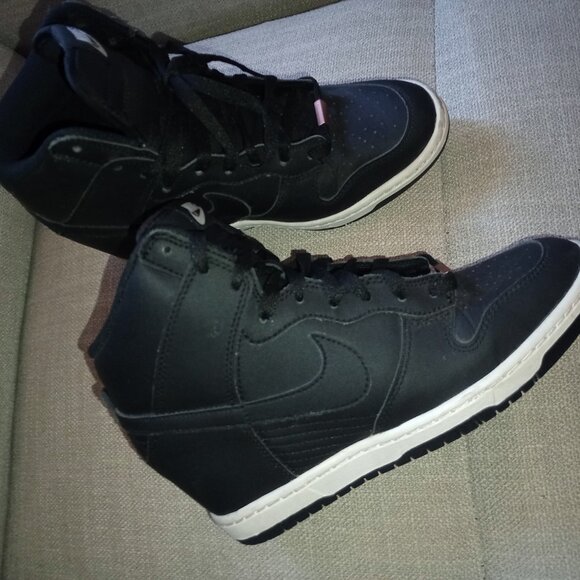 Nike | Shoes | All Black Lux Nike Wedges | Poshmark